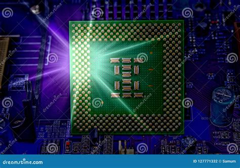 Cpu Pins And Circuit Mother Board Stock Photo Image Of Element Device