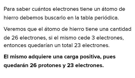 1 ¿en Qué Se Transforma El Fe Cuando Pierde 3 Electrones Simbolízalo Y