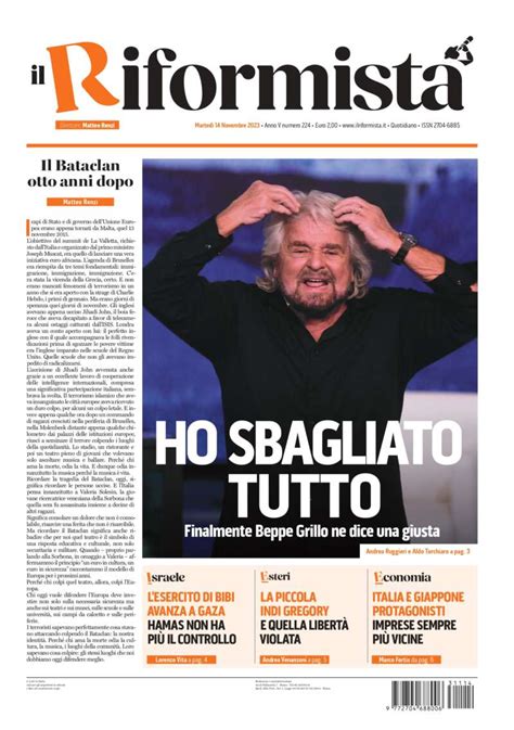 Quotidiano Del 14 Novembre 2023 Il Riformista