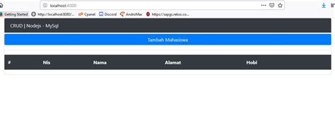 Nodejs2 Membuat Crud Dengan Nodejs Mysql
