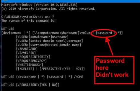 Why Does Net Use Command Fail Solved Windows 10 Forums