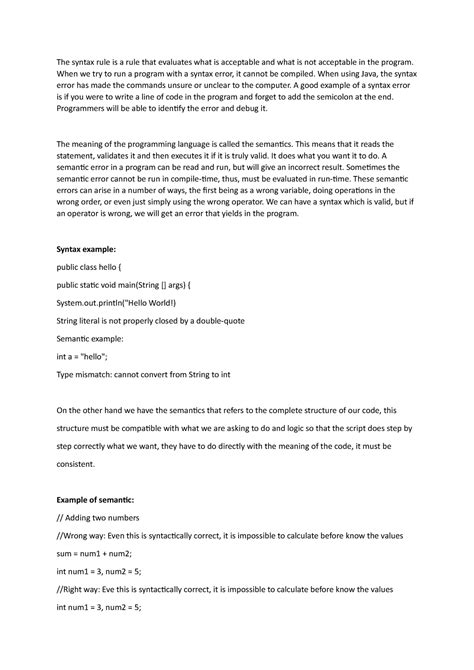 cs1102 discussion assignment week 1 the syntax rule is a rule that