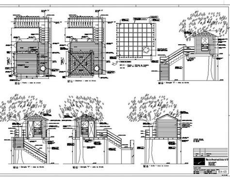 Free Treehouse Details CAD Drawings Architecture Details
