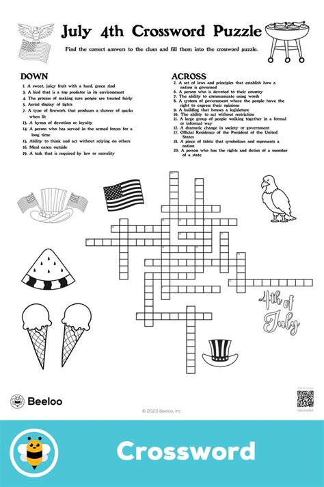 July 4th Crossword Puzzle