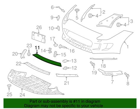 T2r5023 Deflector 2014 2017 Jaguar F Type Land Leaping Genuine