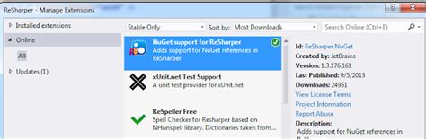 Muhammad Shujaat Siddiqi Resharper Extension Auto Nuget Installation
