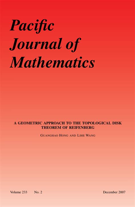 Pdf A Geometric Approach To The Topological Disk Theorem Of Reifenberg
