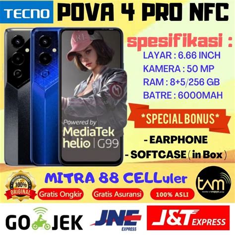 Jual TECNO POVA PRO NFC RAM GB GARANSI RESMI TAM Shopee Indonesia
