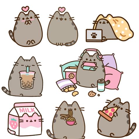 Çok Tatlı Pusheen Kedi Sticker 🌱🌷☃️ Pusheen Cat Stickers Pusheen Cat