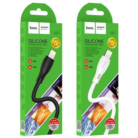 Data Cable Hoco X61 Ultimate Silicone Lightning 2 4a 1m