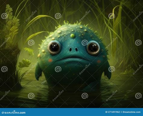 A Friendly Bunyip Emerges From The Murky Depths Of The River Its