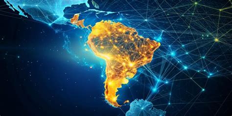 Premium Photo Abstract Digital Map Of South America Concept Of Global