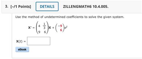solved use the method of undetermined coefficients to solve