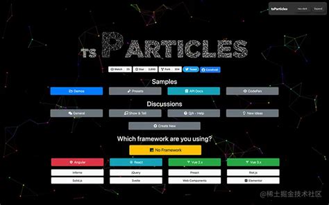 用tsparticles在react中创建互动背景从3d插图到动画背景和基于滚动的故事，如果你想在网络上脱颖而出，互动内 掘金