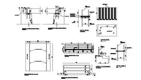 Bridge Cut Sections And Constructive Structure Drawing Details Dwg File Cadbull