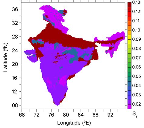 High Resolution 01 0 Â 01 0 Specific Yield Map Developed For The