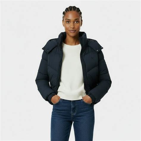 Jack Wills Womens Ritcher Padded Waterproof Hooded Cropped Long Sleeve