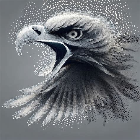 Premium Photo Particle Eagle Vector Illustration Composition