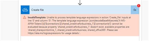 unable to process template language expressions in action property