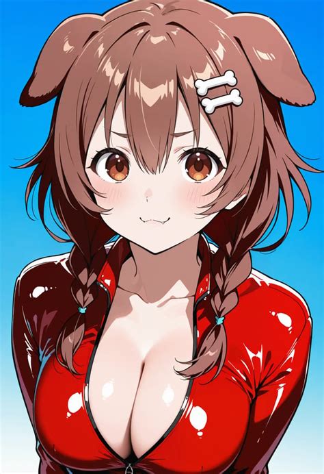 Red Latex Bodysuit - Velma/Britney Spears - illust | image created by reprinter | Tensor.Art