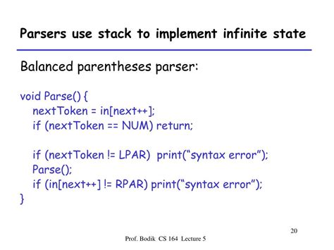Ppt Building A Parser In Cs164 Lecture 5 Powerpoint Presentation Free Download Id3366014