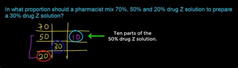 Alligation Pharmacy Calculations For 3 Components