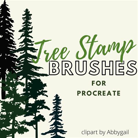 12 Procreate Tree Brush Procreate Brush Tree Stamp Procreate Tree