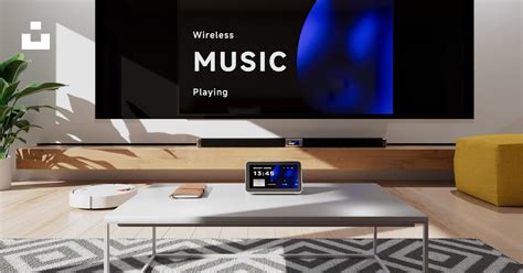 벽에 대형 스크린 Tv가 있는 거실 사진 Unsplash의 무료 3d 이미지