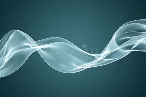 Abstract Light Waves Creating A Fluid Dynamic Form On A Dark Background Stock Illustration