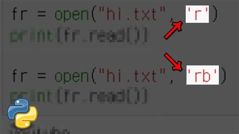 R과 Rb의 차이 Python Open함수 사용법 Youtube