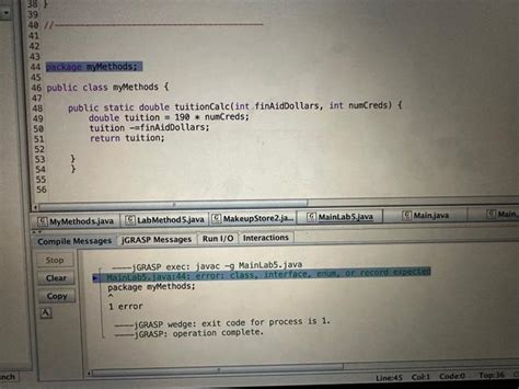Solved Package Mymethods 45 46 Public Class Mymethods 47
