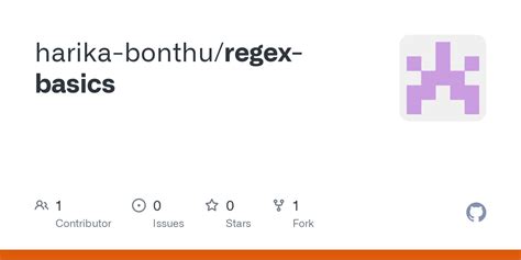 GitHub Harika Bonthu Regex Basics