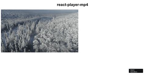 React Player Mp4 Codesandbox
