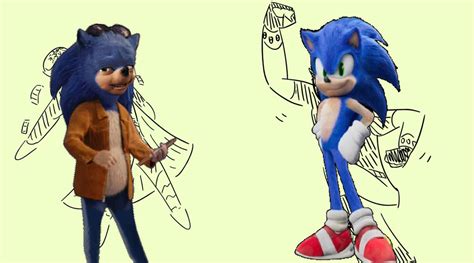 Ugly Sonic V Alternate Sonic Movie Redesign By Luxaloverzy On Deviantart