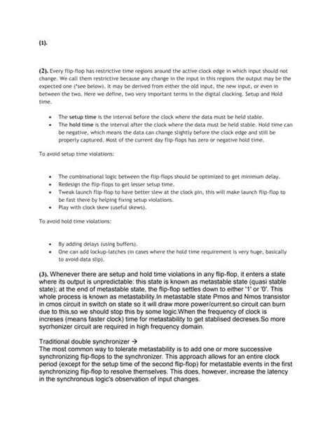 Vlsi Static Timing Analysis Timing Checks Part 3 Pdf