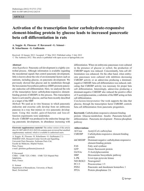 Pdf Activation Of The Transcription Factor Carbohydrate Responsive