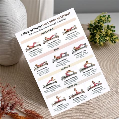 Pilates Reformer Workout Printable Pdf Full Body Pilates Exercises