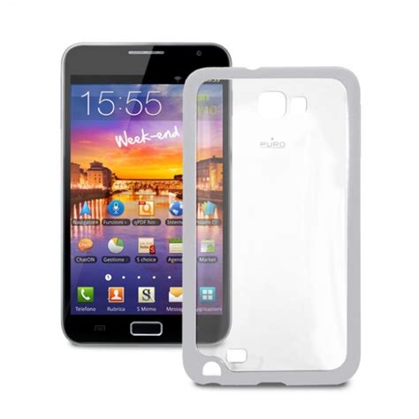 Coque Rigide Luxe Puro Transparente Bords Blancs Pour Samsung Galaxy Note