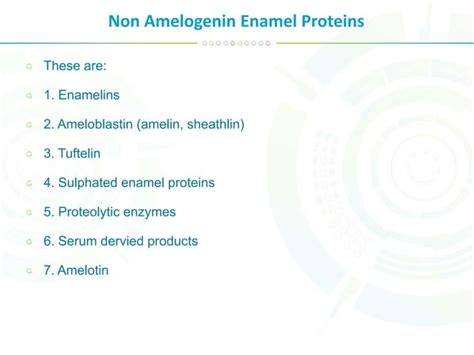 Enamel Proteins Ppt Chemistry Science