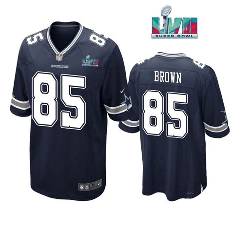 Noah Brown 85 Dallas Cowboys Super Bowl Lvii Super Bowl Lvii Navy Men