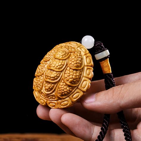 Boxwood Carving Rich Turtle Shell Fortune Transfer Key Chain Car Boxwood Carving Rich Turtle Shell Fortune Transfer Key Chain Car