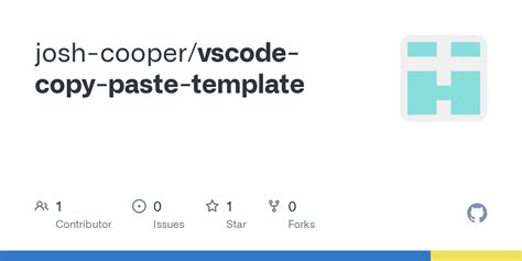 GitHub Josh Cooper Vscode Copy Paste Template