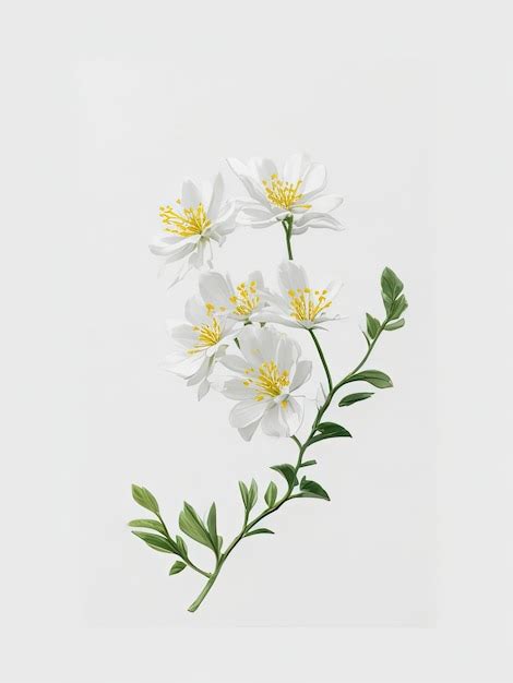 Premium Photo Botanical Elegance Minimalistic Floral Collection