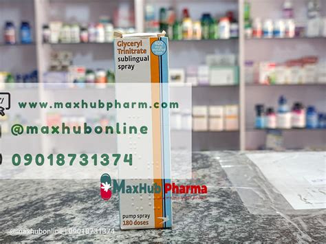 Glyceryl Trinitrate Sublingual Spray 180 Doses Maxhub Pharmacy