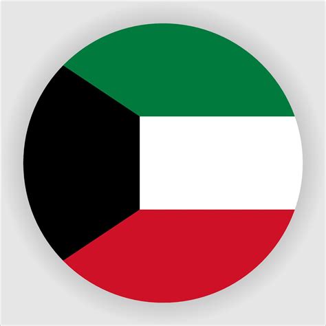 Kuwait Flat Rounded National Flag Icon Vector 4712159 Vector Art At Vecteezy