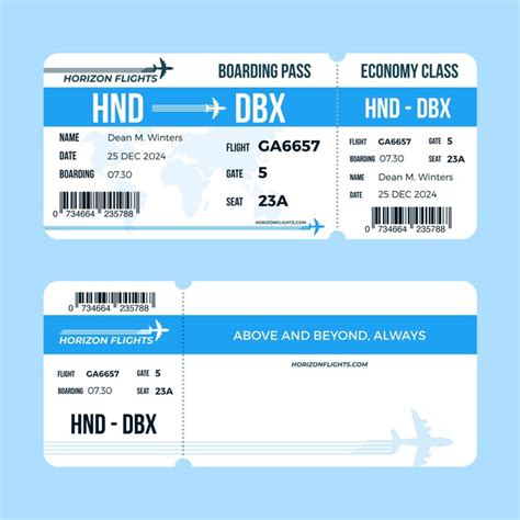 Premium Vector Flat Design Boarding Pass Template