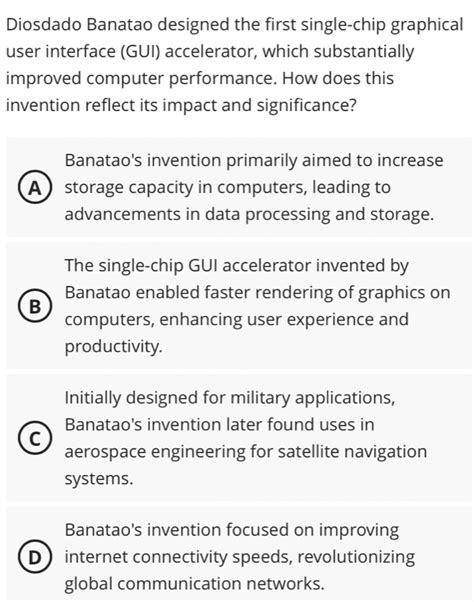 Solved Diosdado Banatao Designed The First Single Chip Graphical User Interface Gui