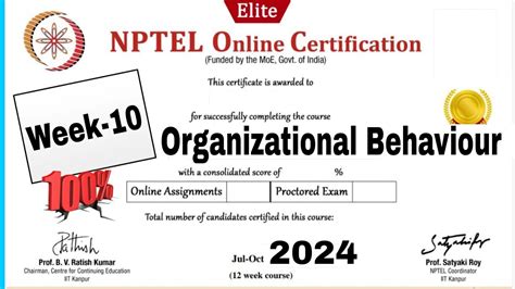 Organizational Behaviour Week 10 Assignment Answers Nptel 2024
