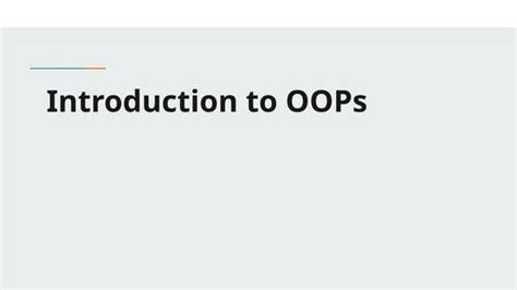 Object Oriented Programming Ppt