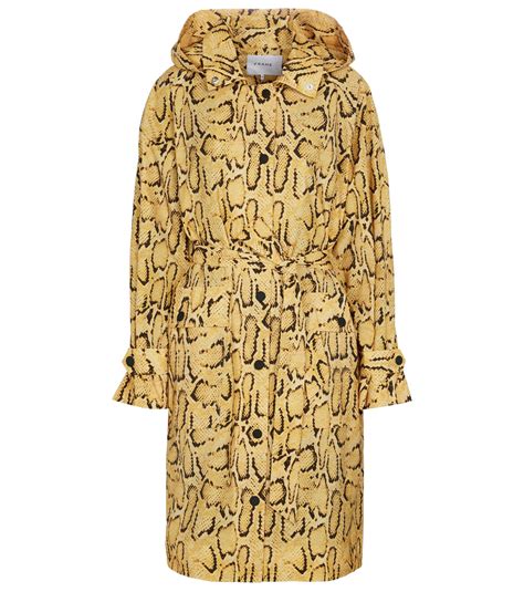 Frame Python Print Trench Coat Frame Denim